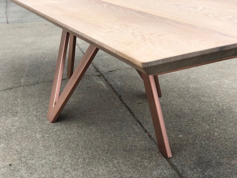 White Washed White Oak Dinig Table - Etsy