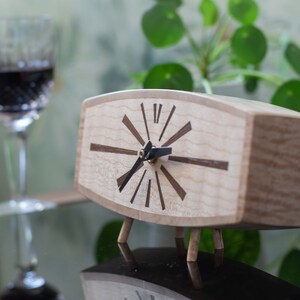 Mid Century Modern Clock, Handmade Wood Retro Design, Modern Office ...