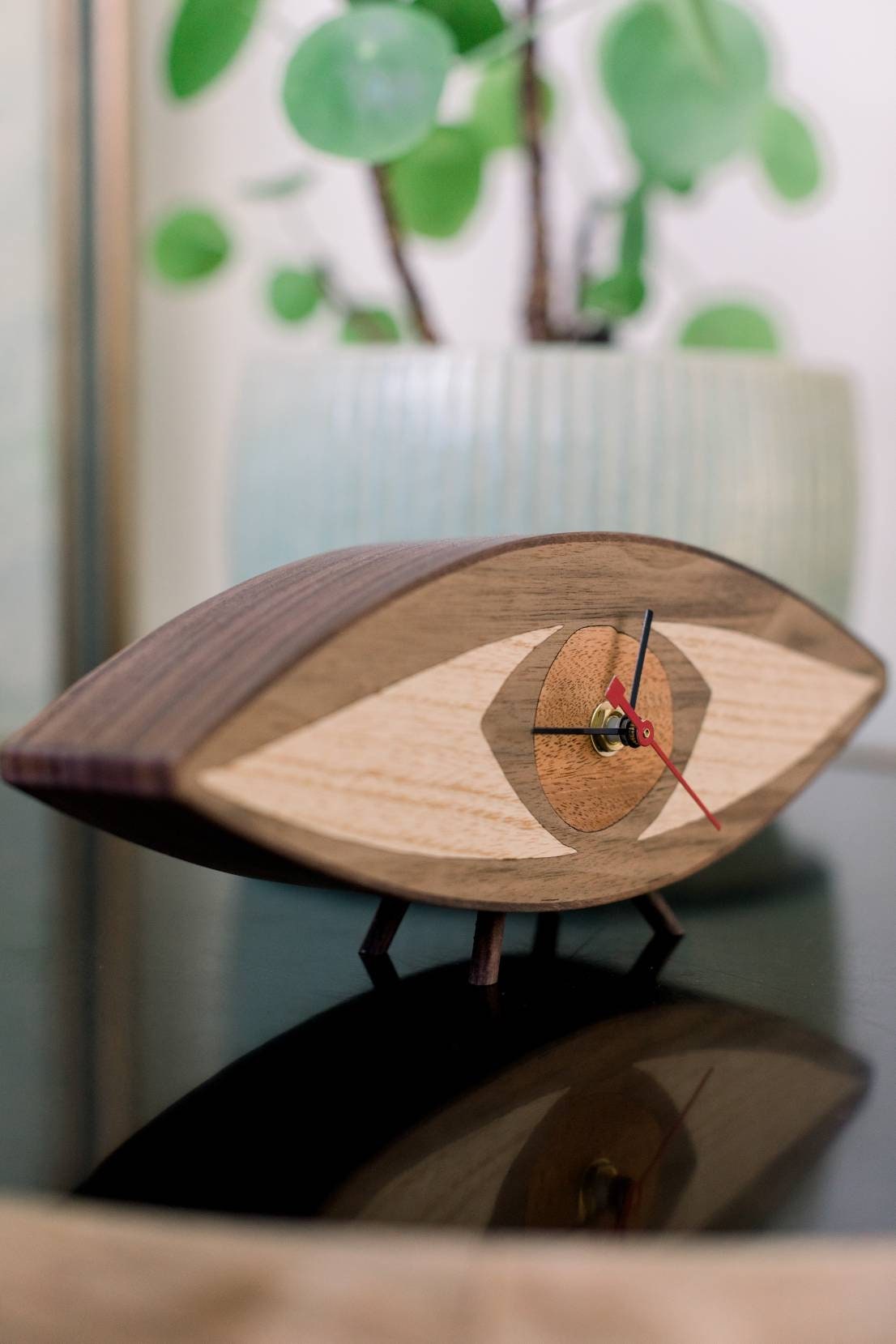 Mid Century Modern Clock, Abstract Art, Minimalist Design, Jenn Ski ...