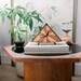 Pyramid Mantel Clock by Blackwell Woodworks Modern Triangle - Etsy