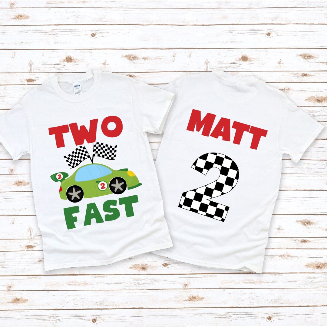 Two Fast Race Car Shirt//racecar Birthday Shirt//birthday Boy Shirt ...
