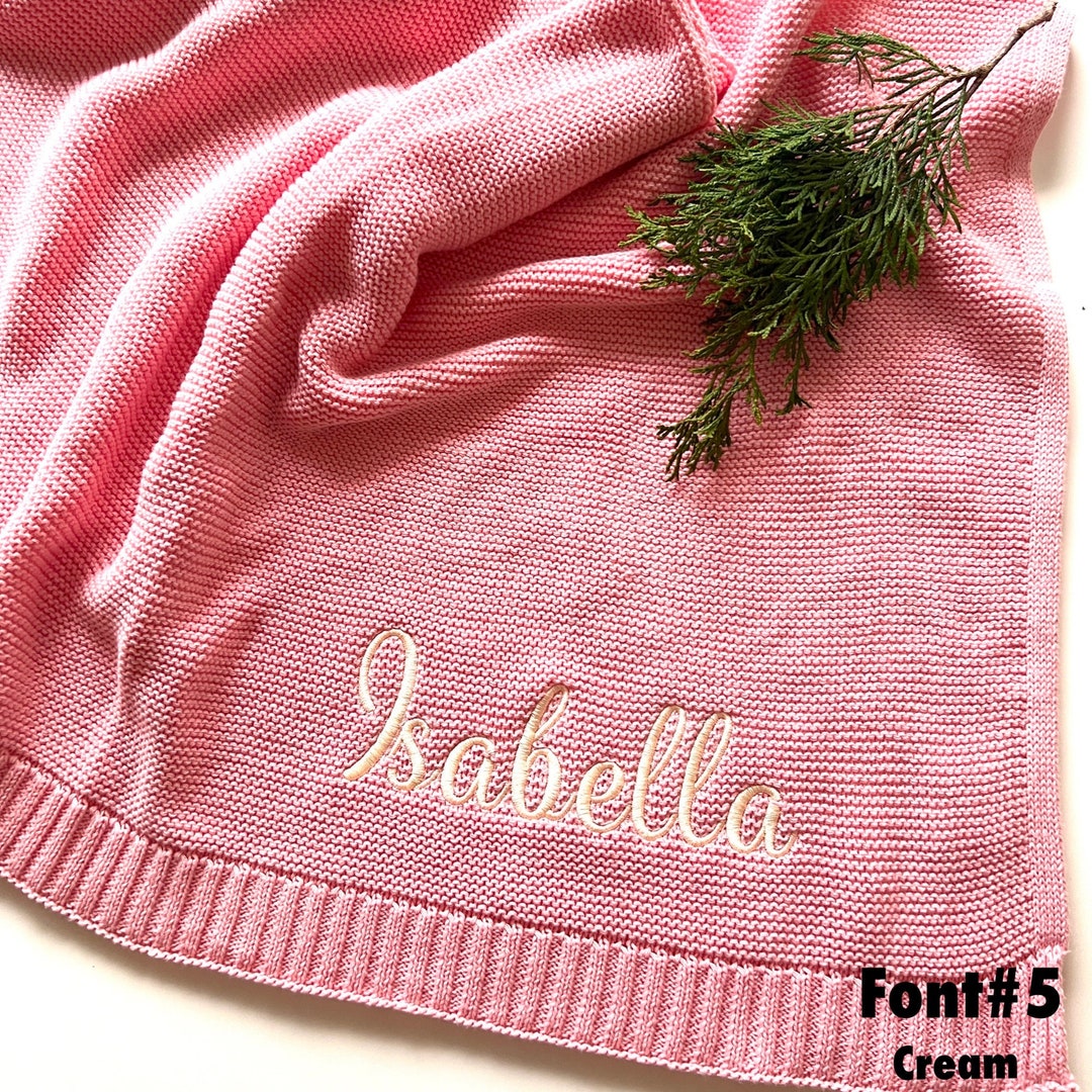Newborn Baby Gift // Baby Blanket // Embroidered Name // Soft - Etsy