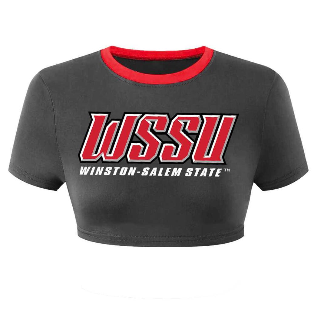 WSSU Crop Top | Winston Salem State University Apparel | Black and Red ...