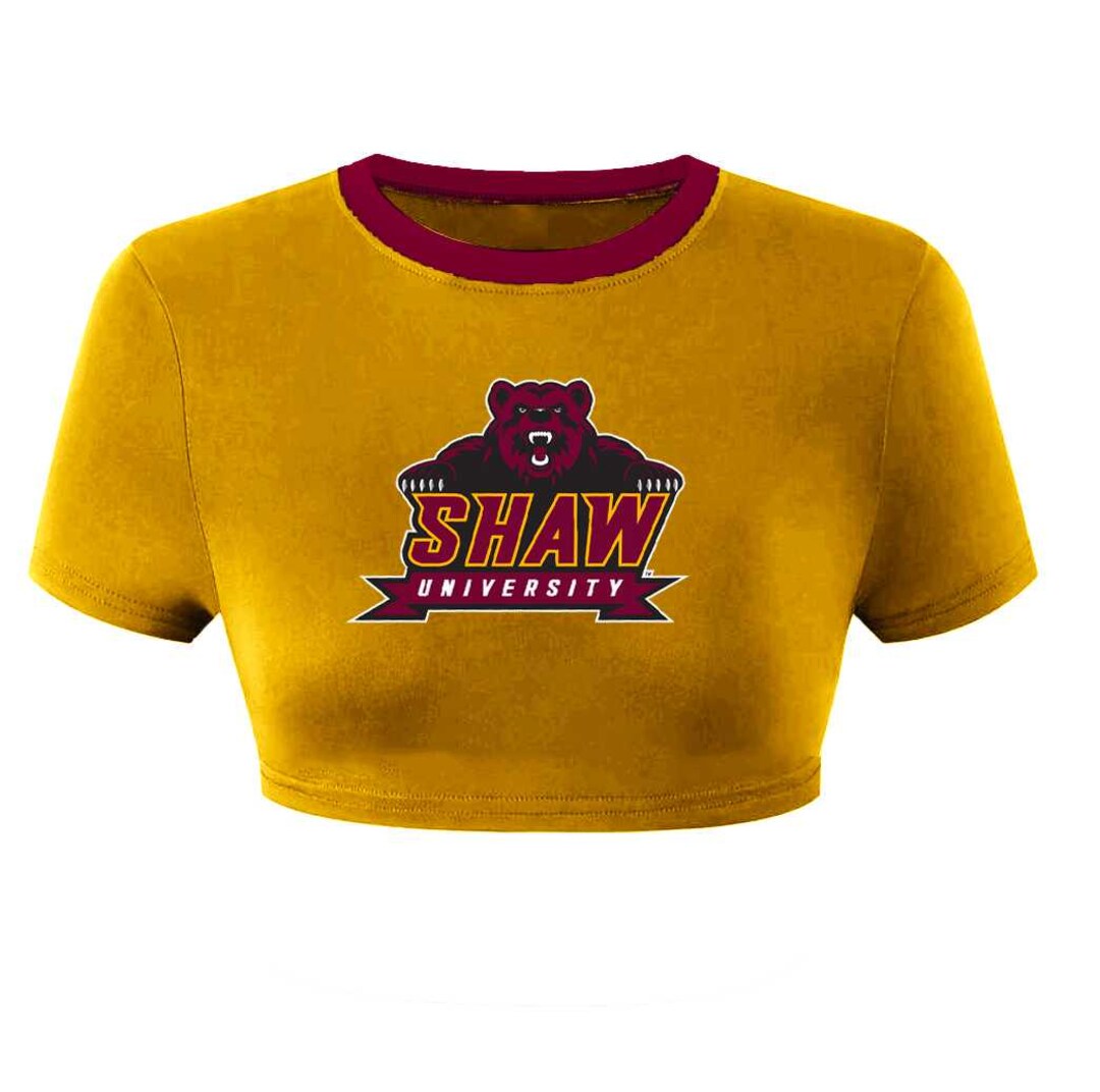 Shaw University Crop Top | Bears Apparel | Gold and Red Game Day Crop ...