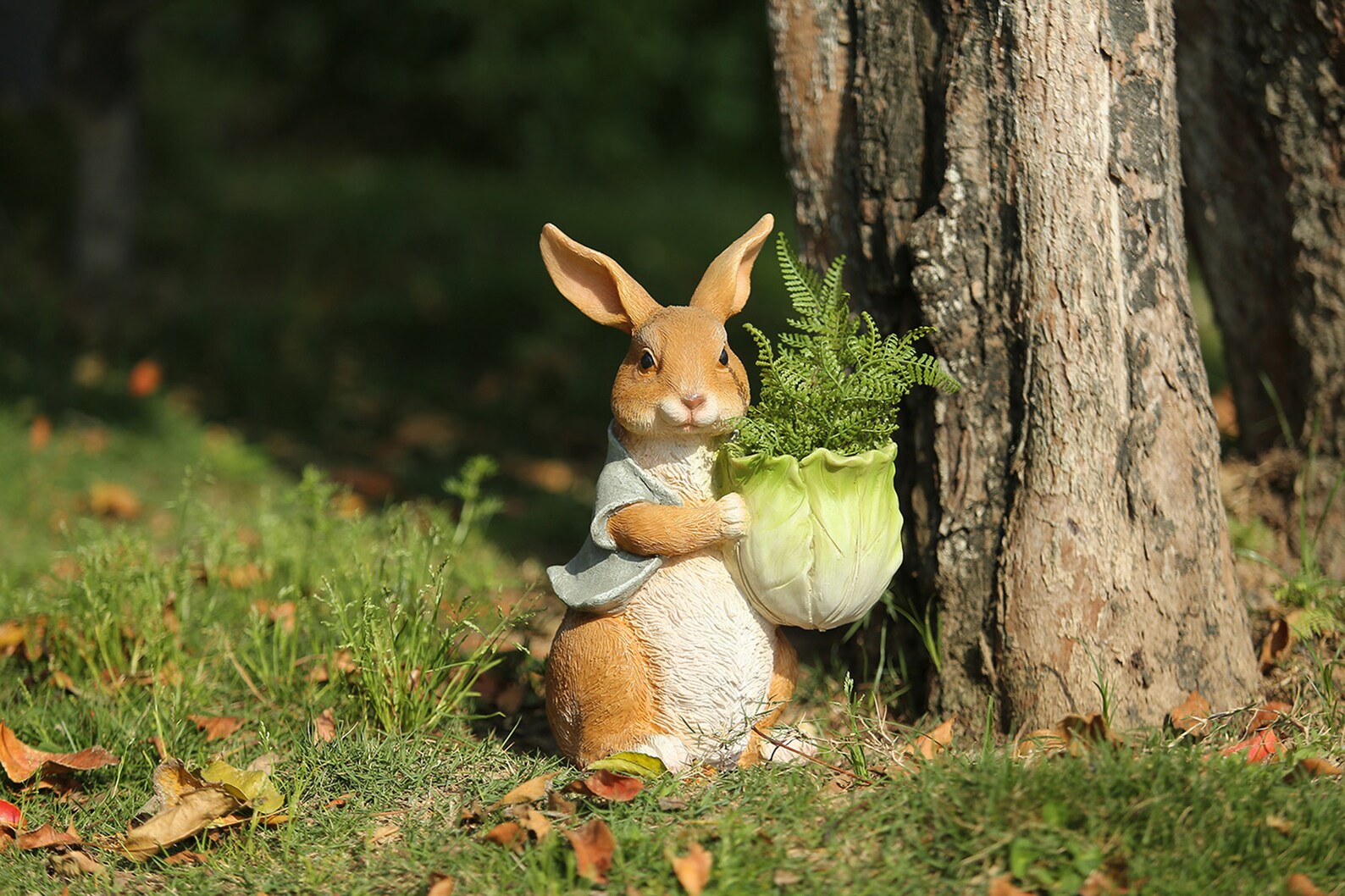 Polyresin,cute Bunny Planter Brown Rabbit,animals Flower Pot,flower ...