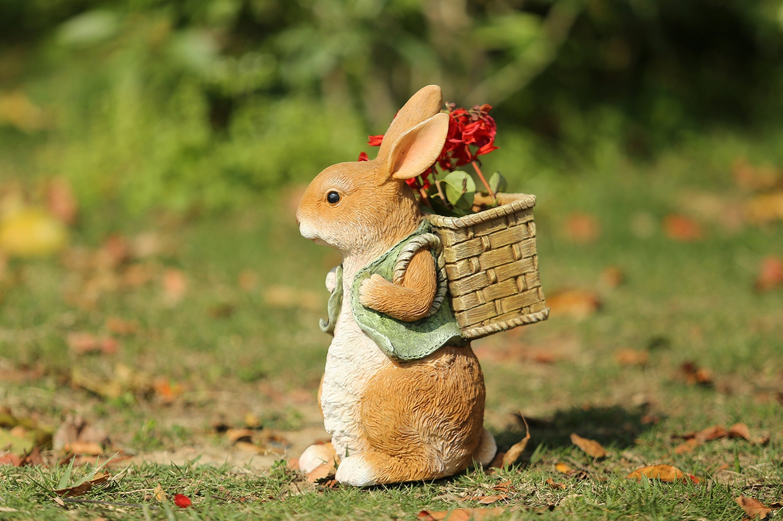 Polyresin,cute Bunny Planter Brown Rabbit,animals Flower Pot,flower ...