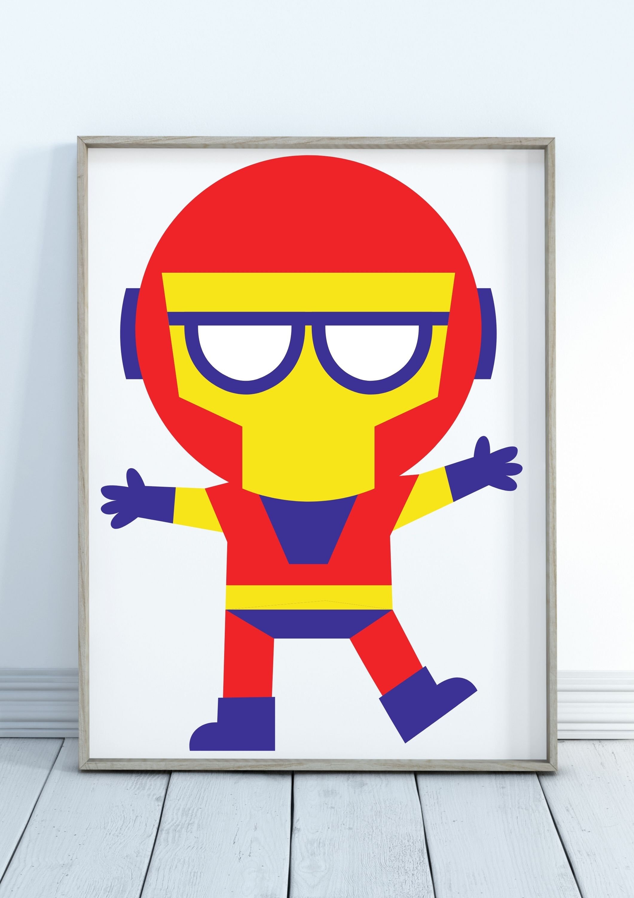 SUPERHERO WALL ART Superhero Prints Instant Download Superhero Bedroom ...