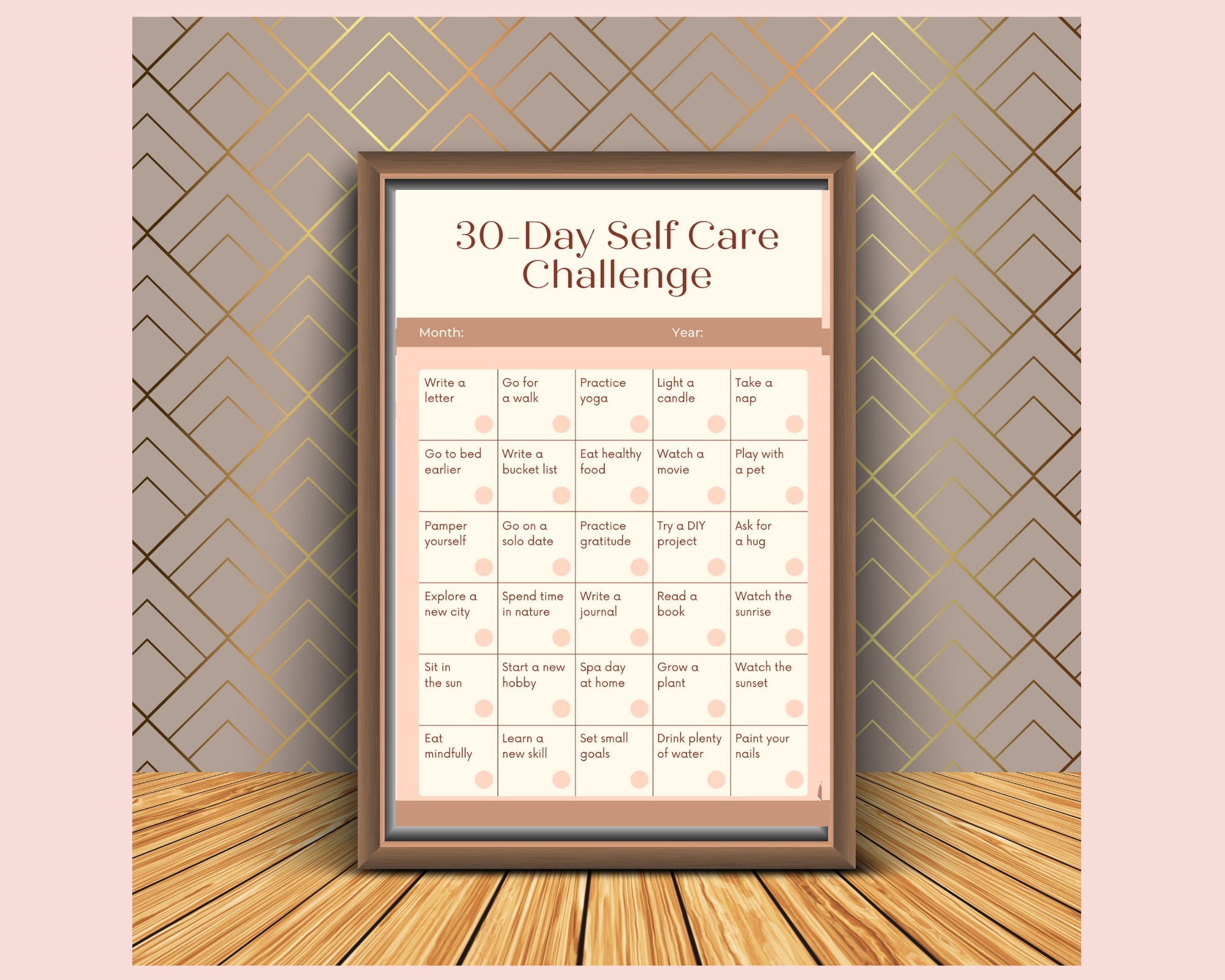 Self Care Checklist, Self-care Planner, Selfcare Journal Tracker ...