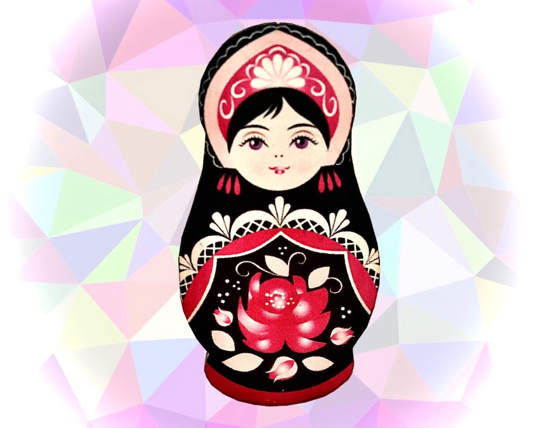 Babushka Brooch Doll Pin Wooden Doll Nesting Doll Wood Lapel Pin Laser ...