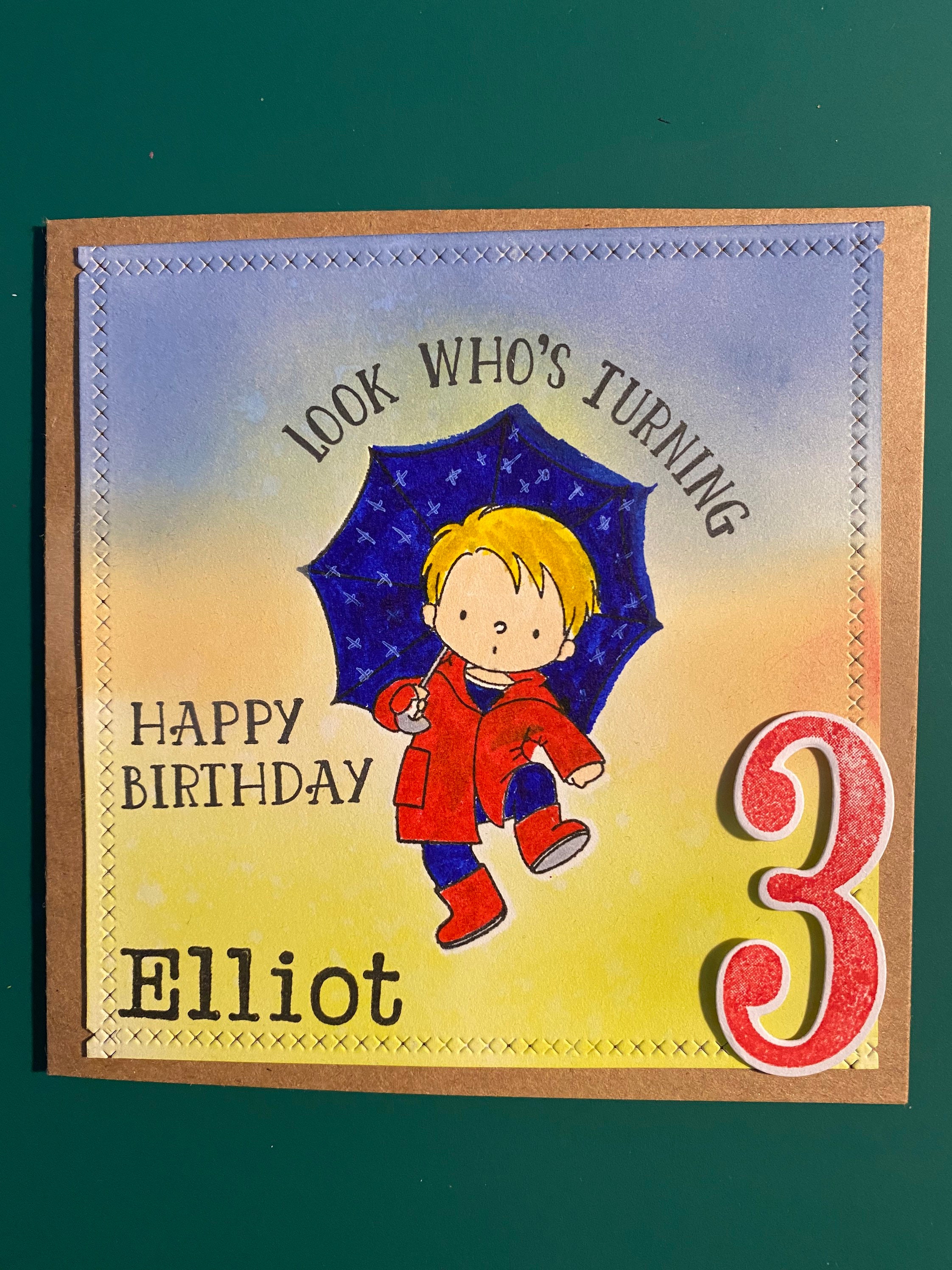 Birthday puddle Jumper Card Handmade in England - Etsy