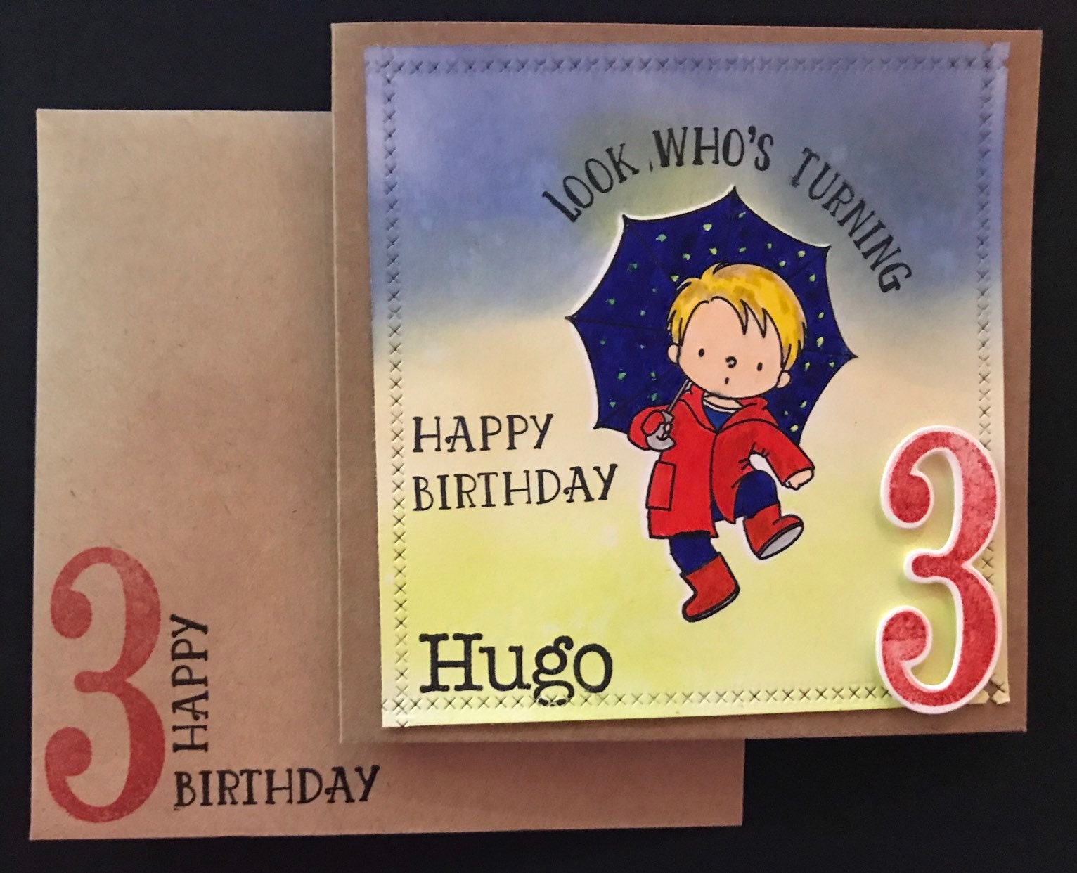 Birthday puddle Jumper Card Handmade in England - Etsy