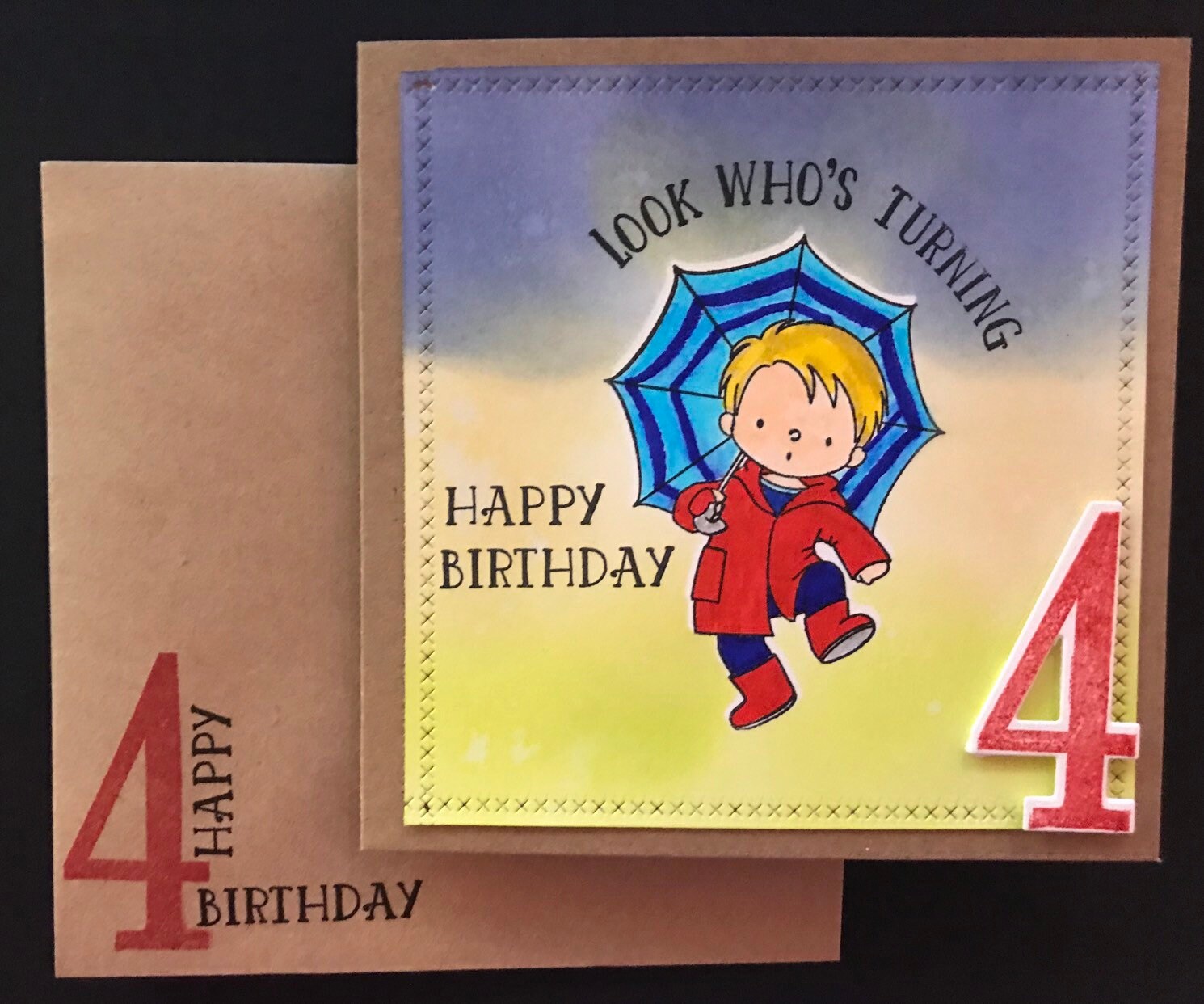 Birthday puddle Jumper Card Handmade in England - Etsy