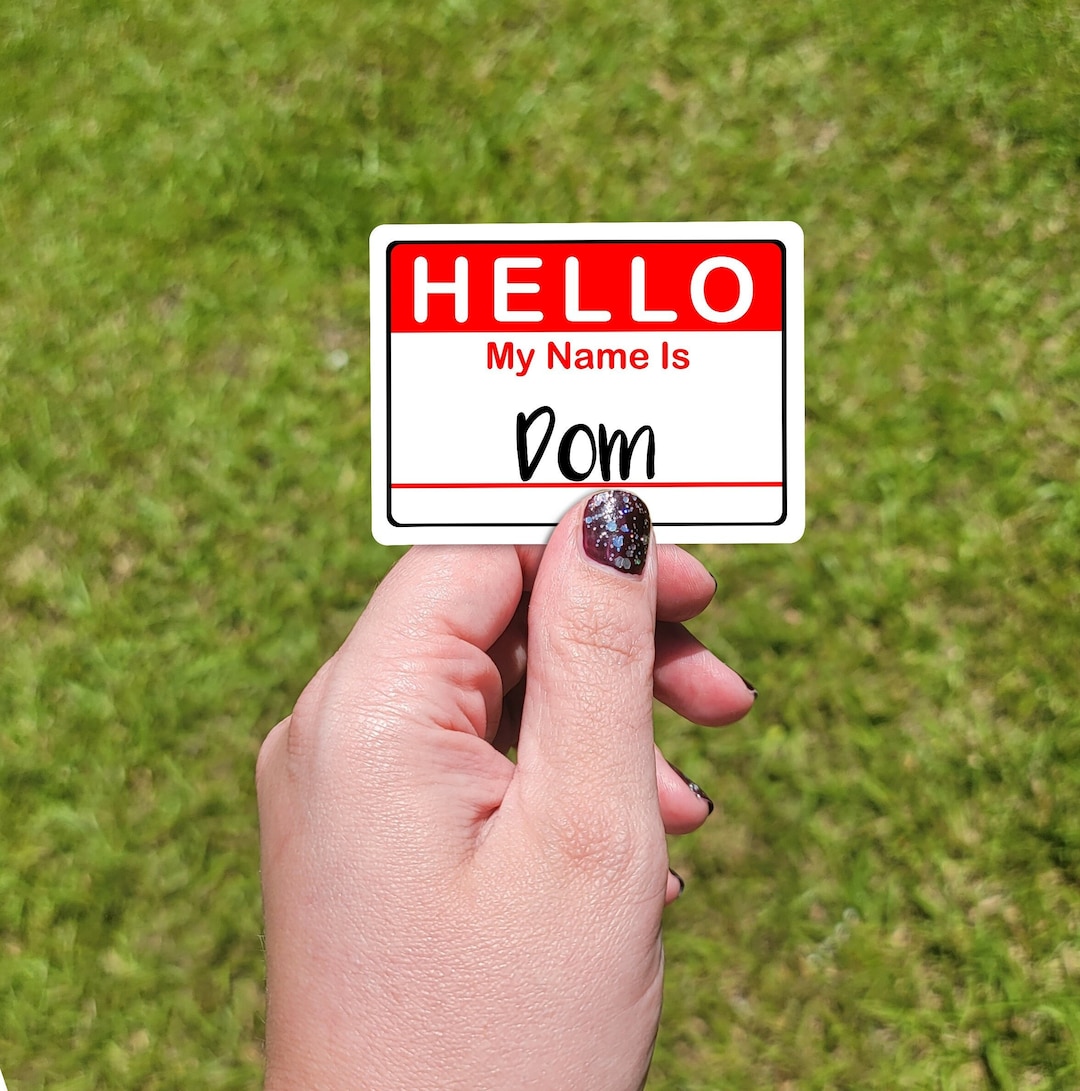 Dom Name Tag Sticker BDSM Kinky Sexy Dominant Dom Sub Gift for Him Man ...