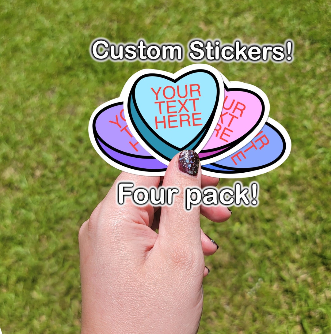 Custom Heart Stickers, Bachelorette Party Favor, Die Cut Sticker Pack ...