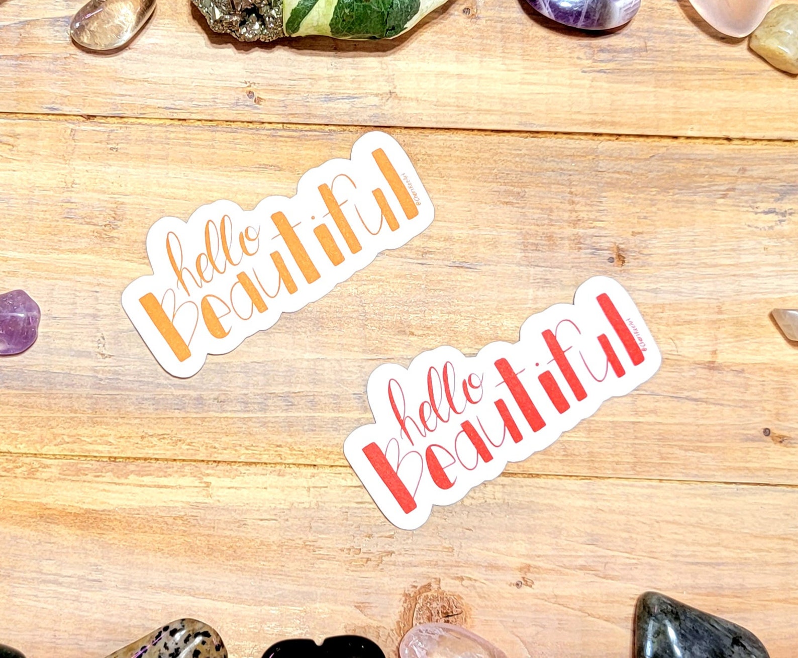 Hello Beautiful Sticker Waterproof Laminated Die Cut Rainbow - Etsy