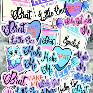 Brat Pack 30 Stickers Included Baby Girl, Brat, Spoiled, Make Me ...