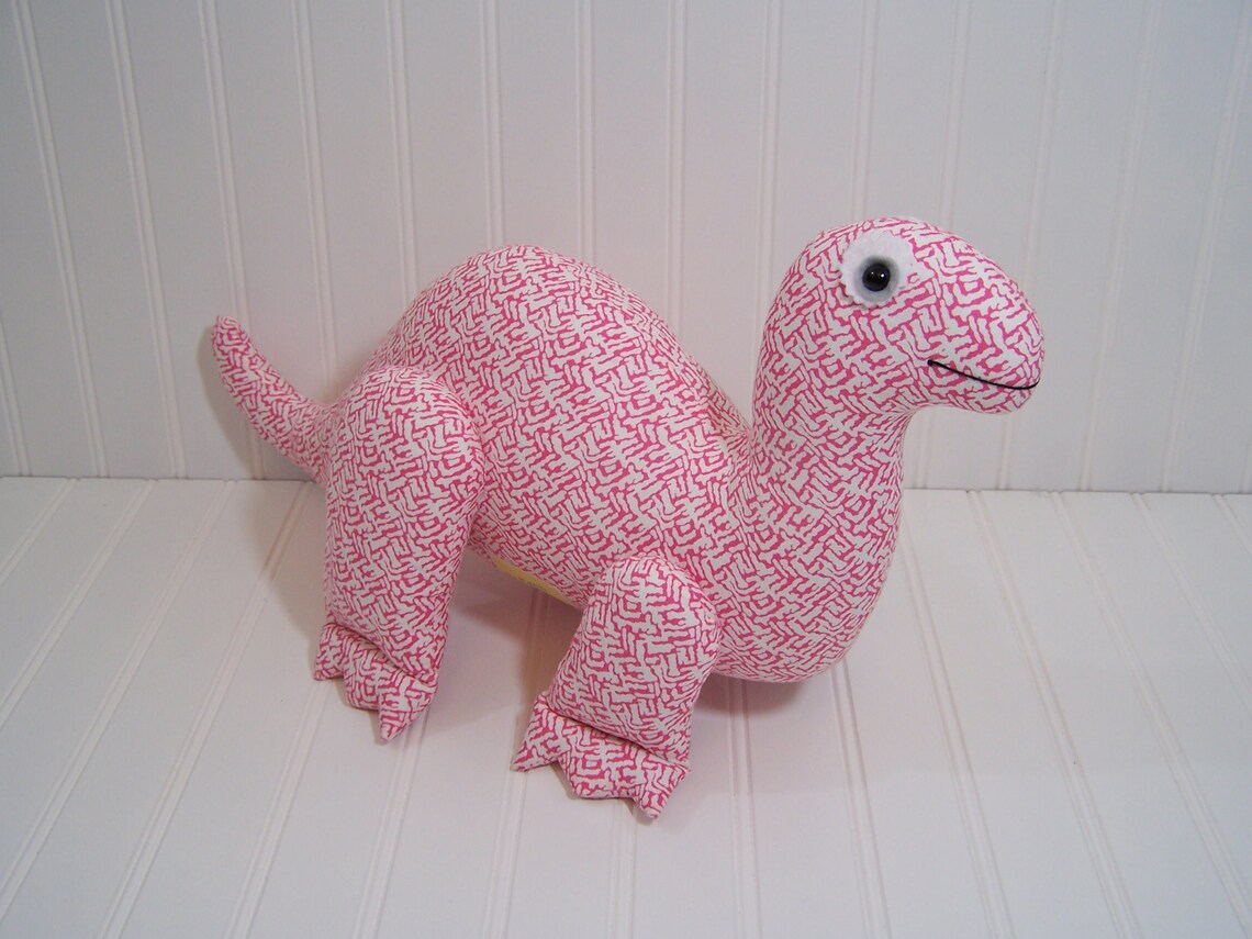 Pink Girl Brontosaurus Dinosaur 11 X 18 Stuffed Animal Plush Large ...