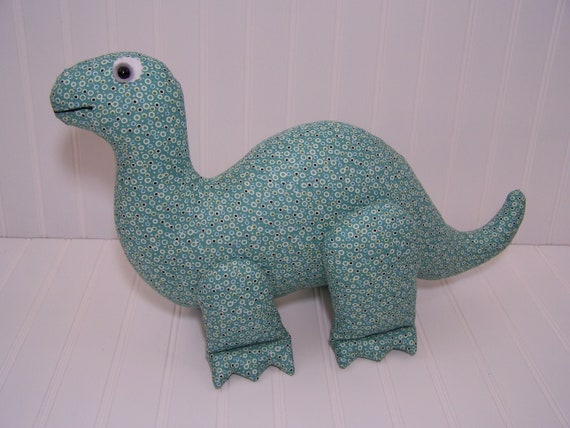 Teal Blue/green Brontosaurus Dinosaur 11 X 18 - Etsy