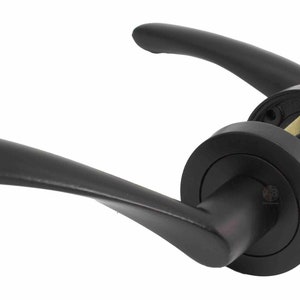 Powder Coated Black Sprung Internal Lever Door Handles Pair - Etsy UK