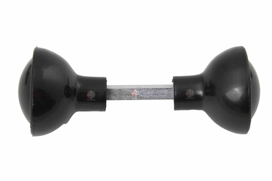 Pack of 5 Black Plastic Door Knob Set Knobset Mortice or Rim - Etsy UK