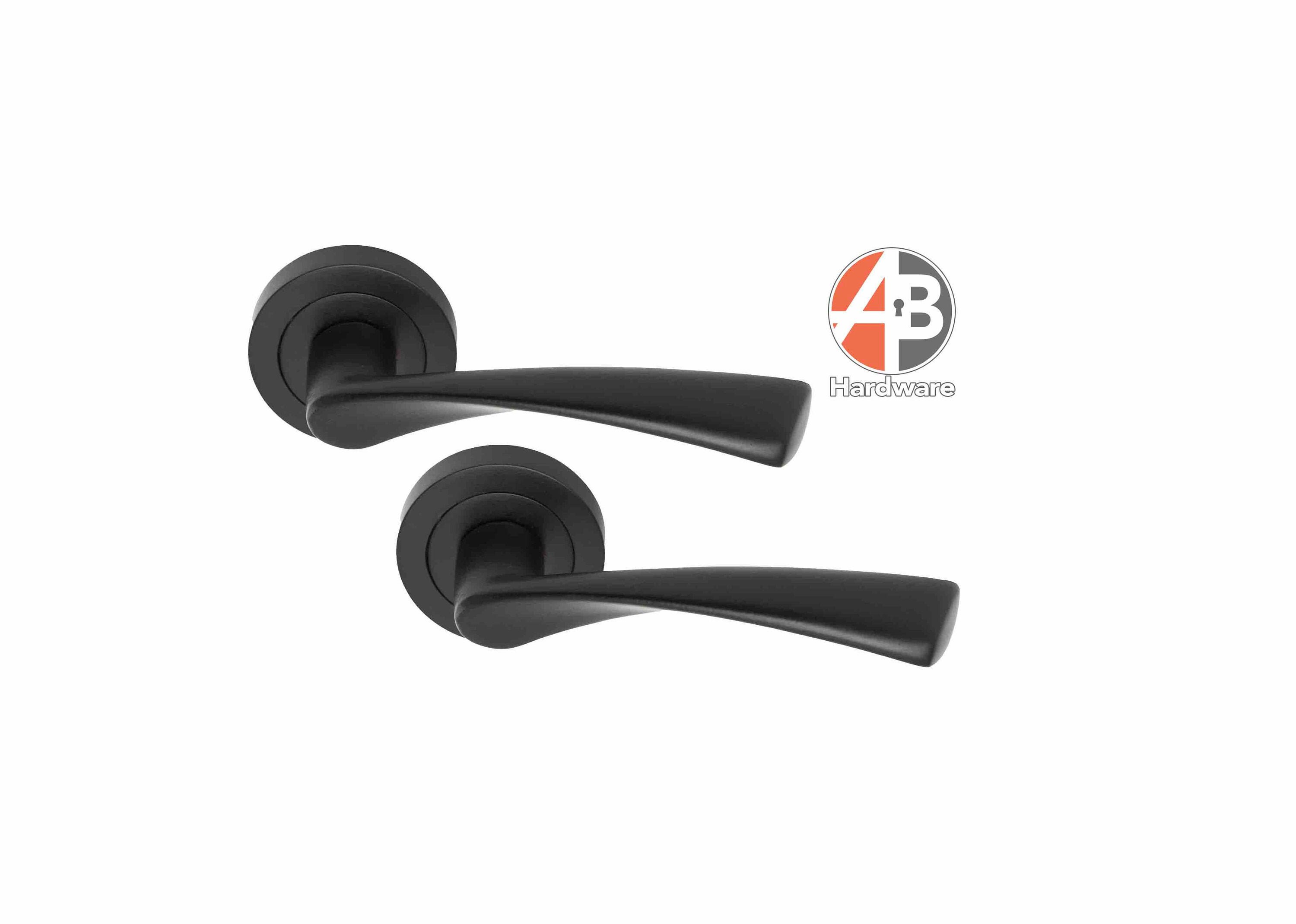 Powder Coated Black Sprung Internal Lever Door Handles Pair - Etsy UK