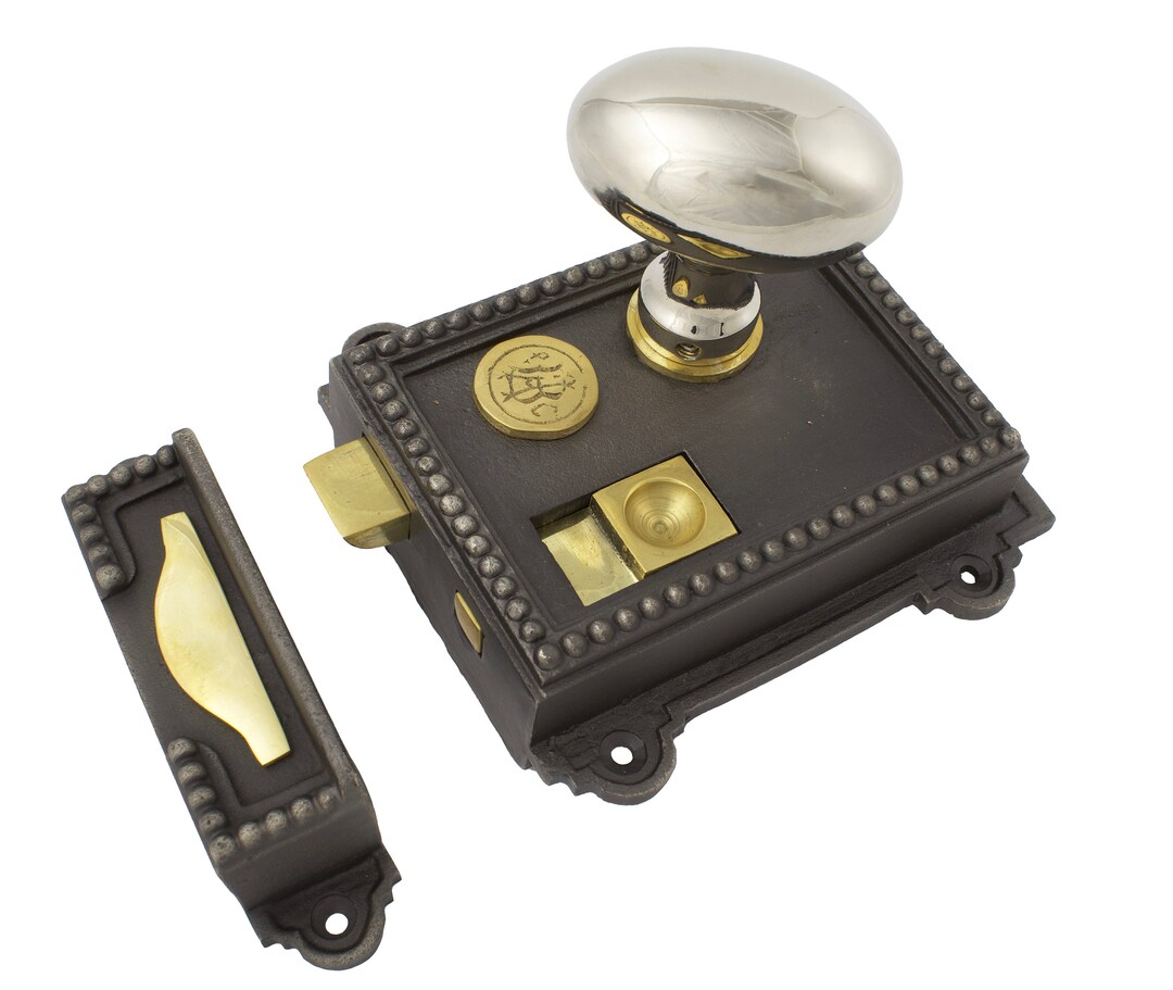 Regency Olde Victorian Style Rim Latch Lock Snib Bathroom Nickel Oval ...