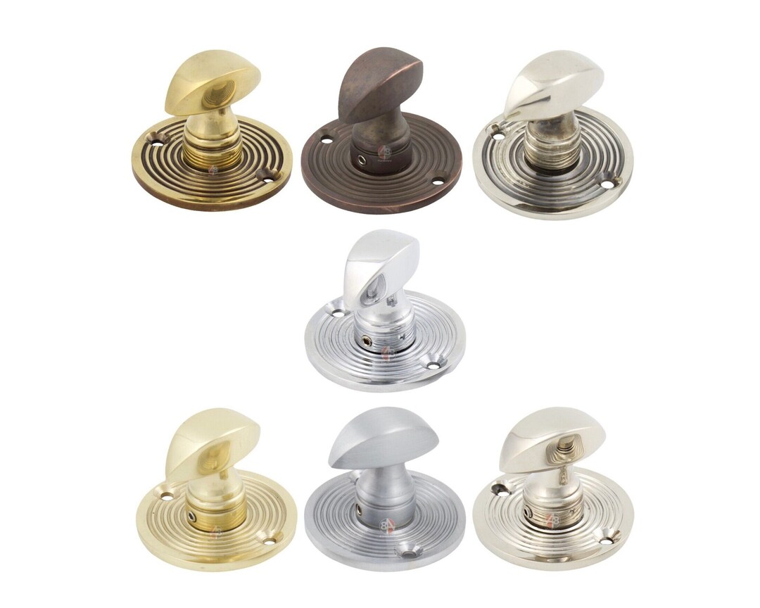 Solid Brass Beehive Thumb Turn Release Bathroom Privacy Lock Latch ...