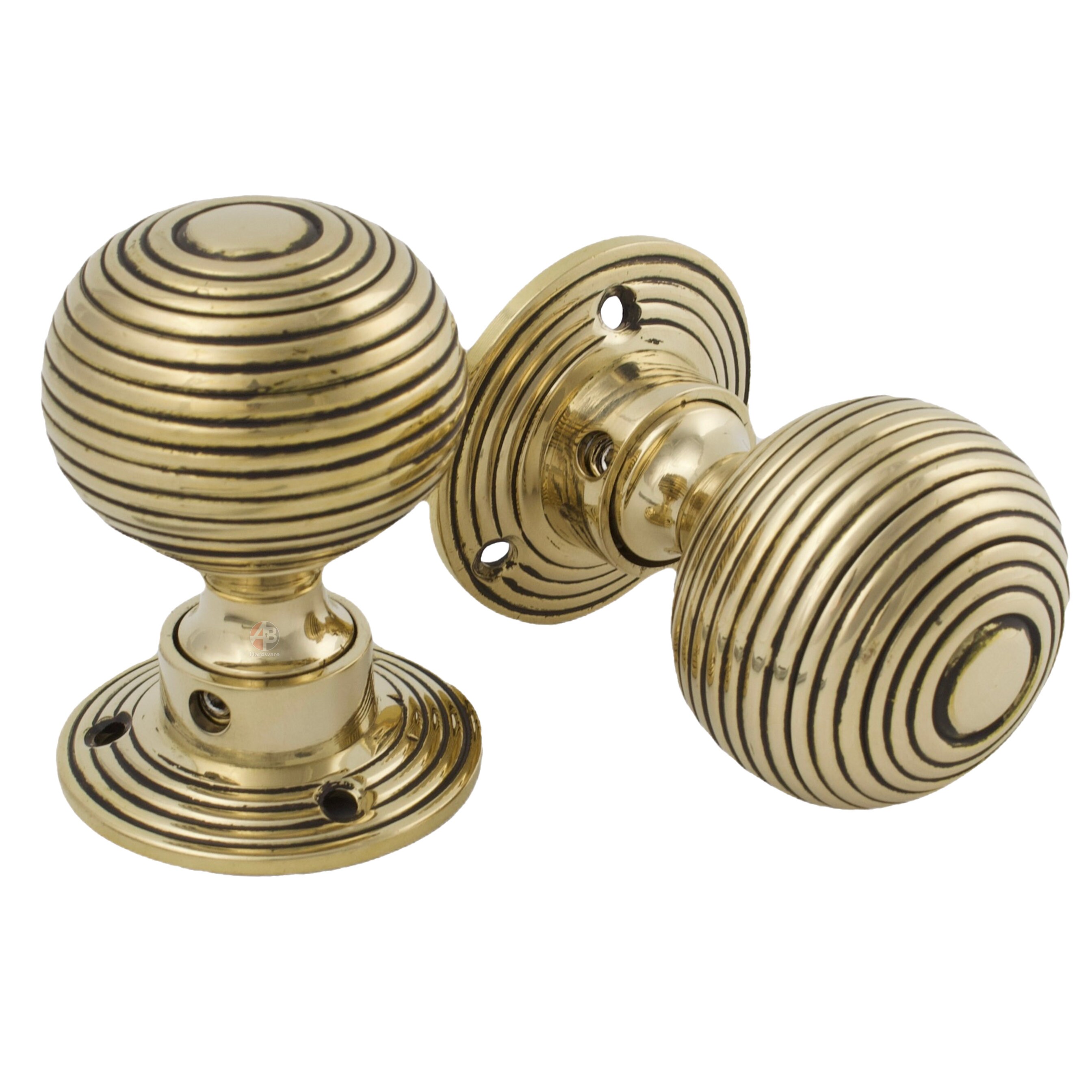 Solid Brass Beehive Style Door Knob Pair Unlacquered New Knobs - Etsy UK