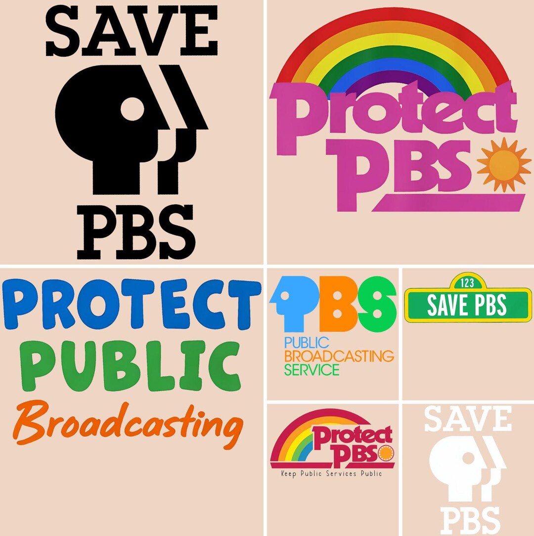 Protect PBS Bundle Png, Save Public Broadcasting, Rainbow Design Png ...