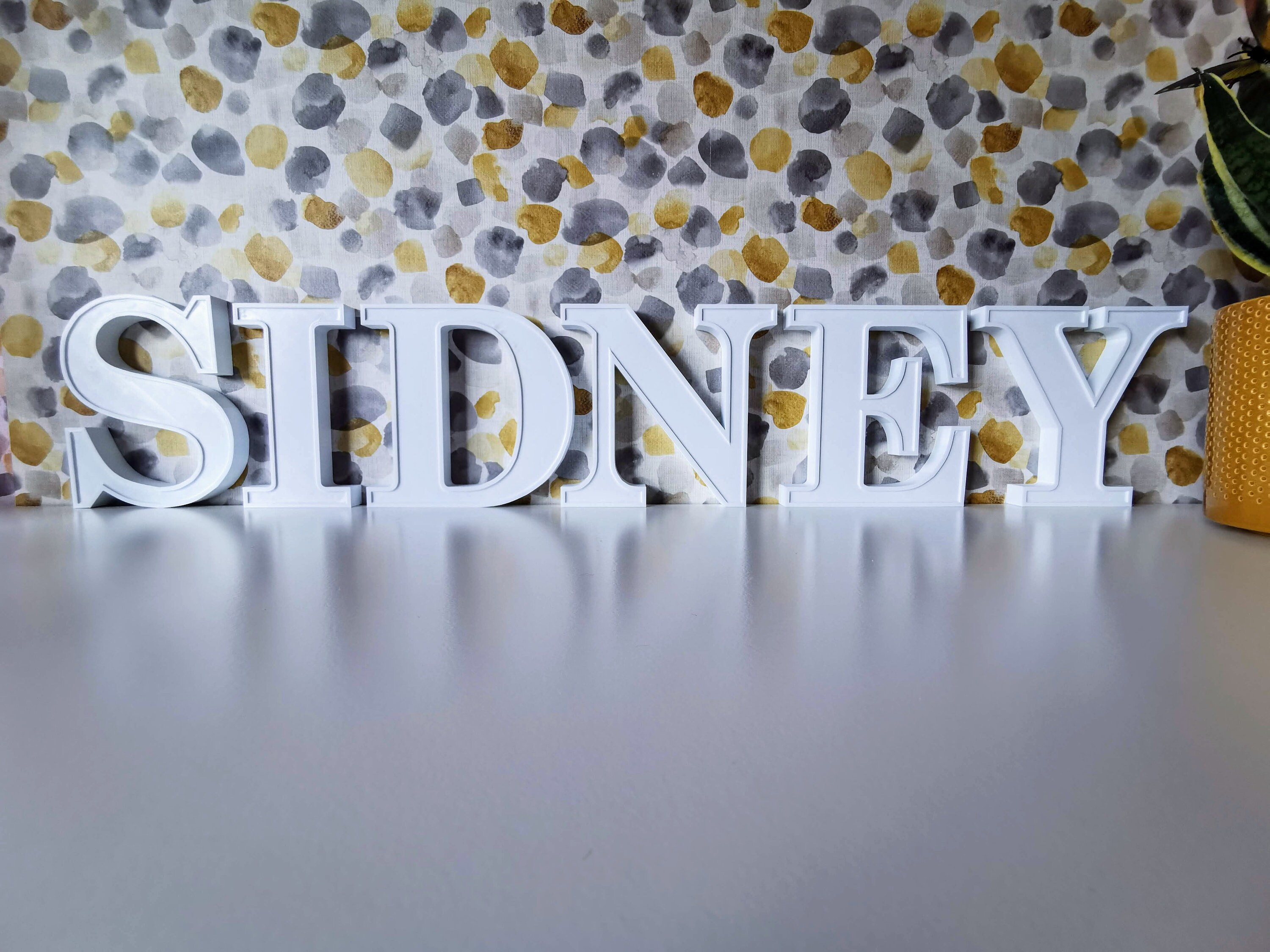 Free Standing 3D Printed Letters Bevelled Edge Initial - Etsy