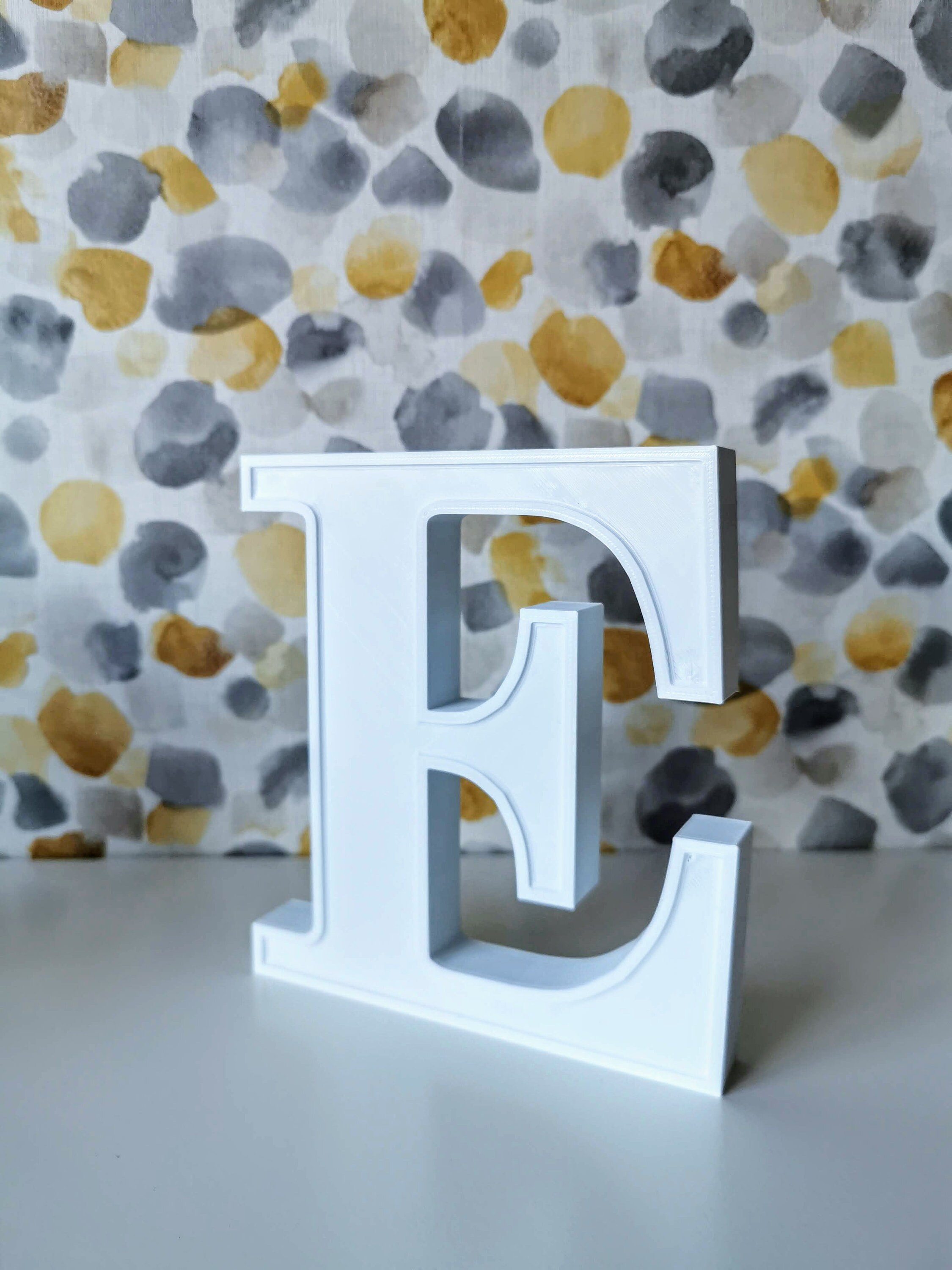 Free Standing 3D Printed Letters Bevelled Edge Initial - Etsy