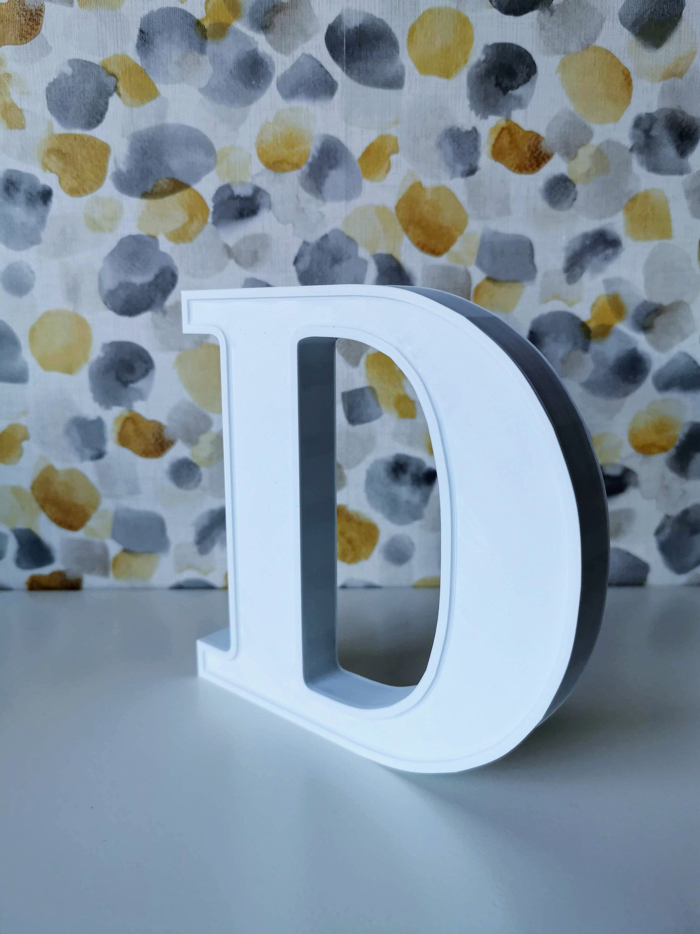 Free Standing 3D Printed Letters Bevelled Edge Initial - Etsy