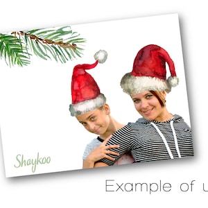 Santa Hat Watercolor Clipart, Hand Painted Santa Hats, Santa Hat ...