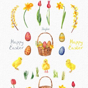 Watercolor Spring Clipart, Watercolor Easter Chicks, Easter Clipart ...