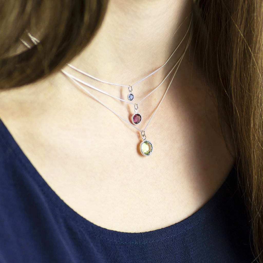 Birthstone pendant swarovski store