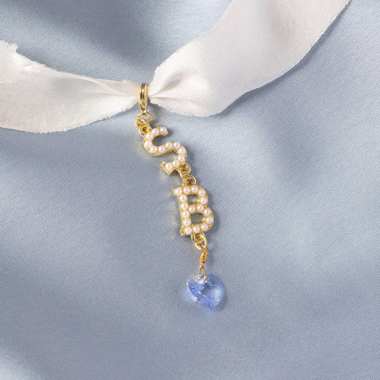 Something Blue Bride and Groom Wedding Charm | Etsy