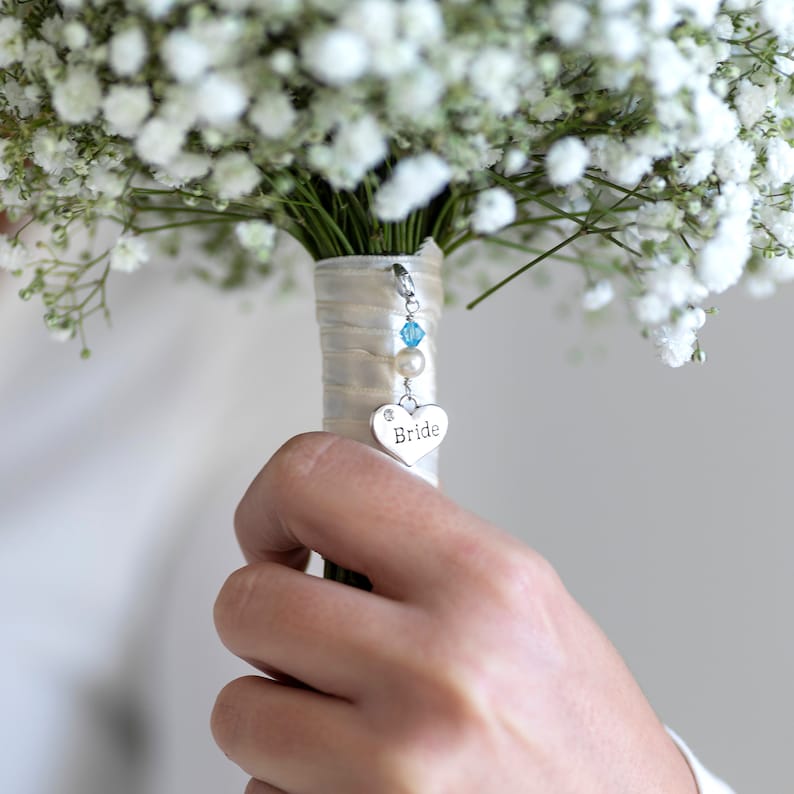 Something Blue Keepsake Bride Heart Charm - Etsy
