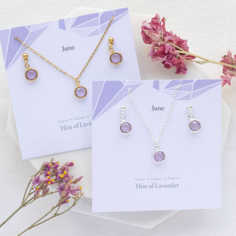 June Birthstone Necklace - Etsy