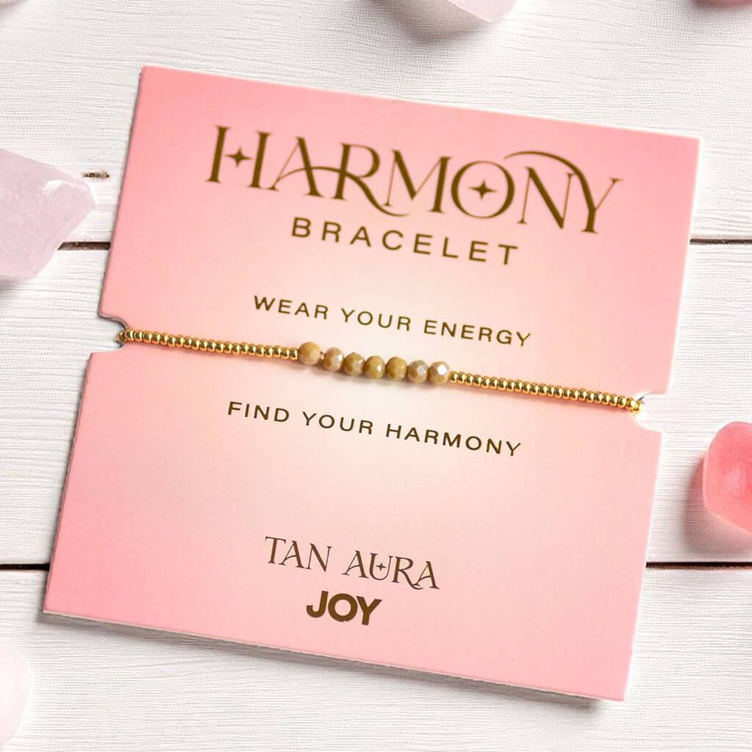 Tan Aura Harmony Bracelet – Calm and Grounded Energy - Etsy