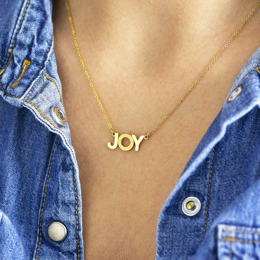 Joy Positivity Necklace - Etsy UK