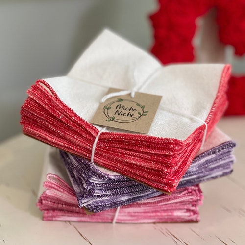 Earth-friendly Everyday Cloth Napkins 8 X 8 Zero Waste - Etsy