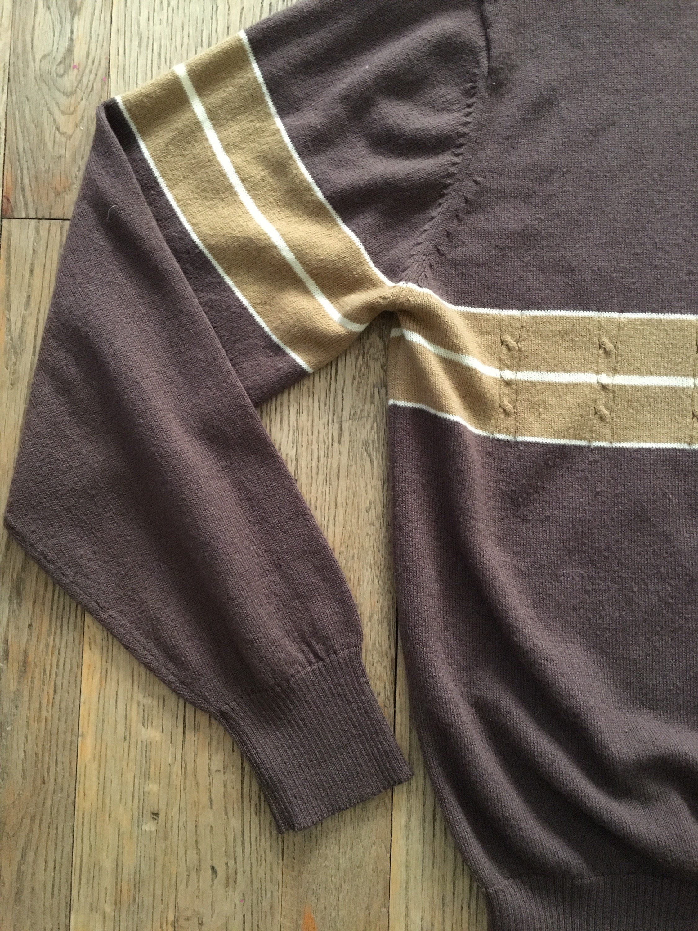 Vintage 1970s-80s Ban Lon Style Pullover Sweater by Mcgregor, Brown Tan ...