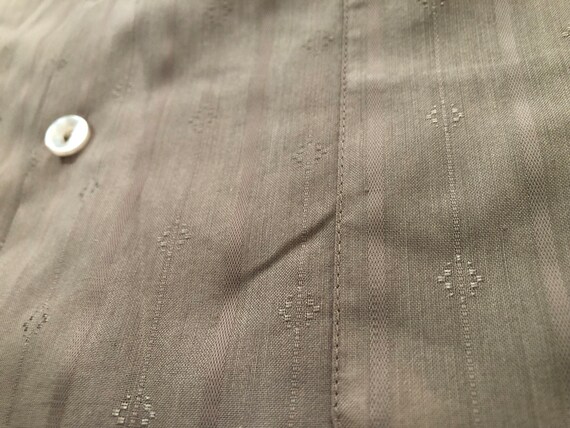 Vintage 1960s Loop Collar Button Front Long Sleeve Sh… - Gem