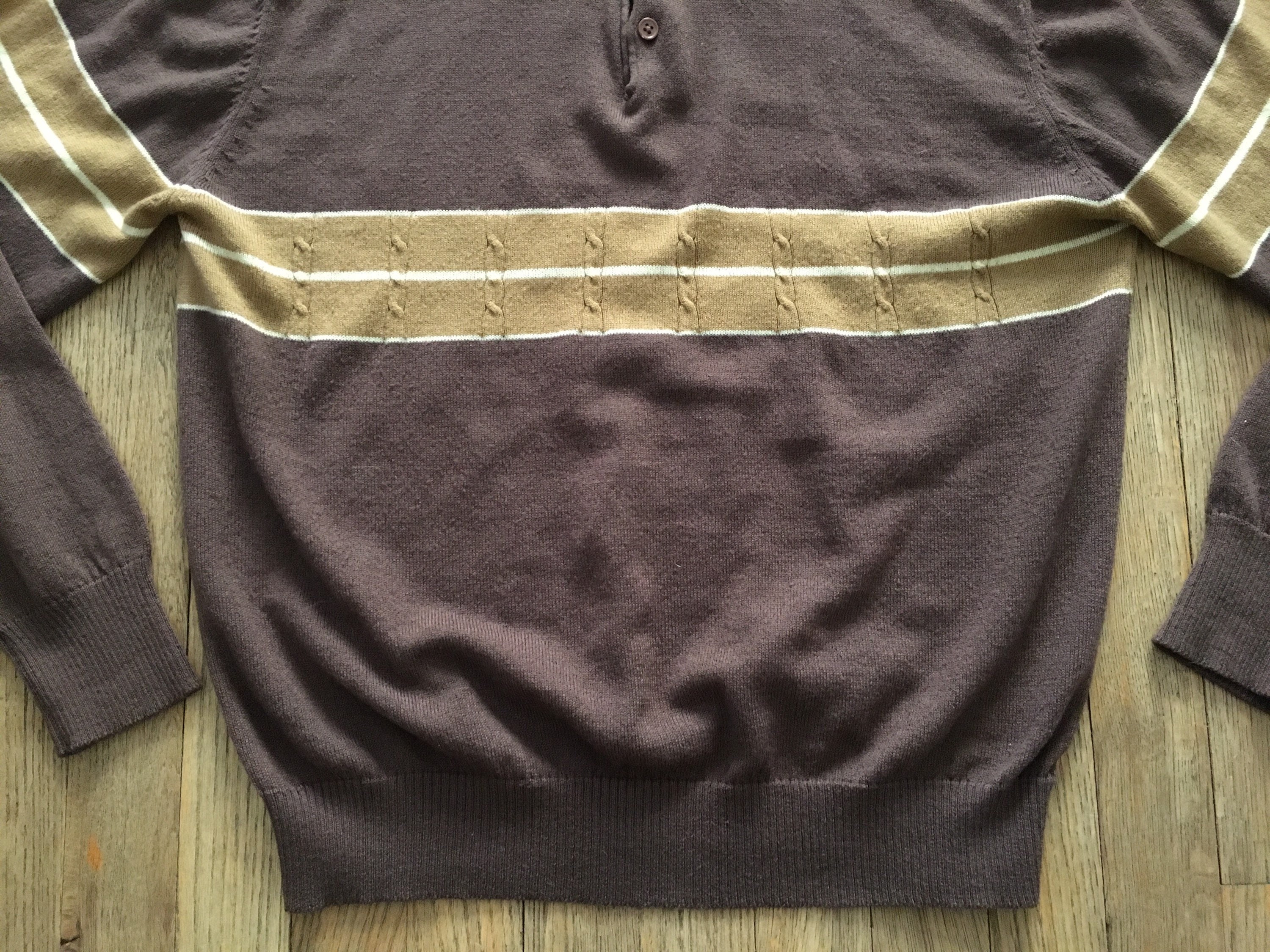 Vintage 1970s-80s Ban Lon Style Pullover Sweater by Mcgregor, Brown Tan ...