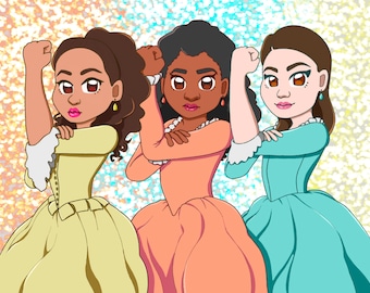 HAMILTON Schuyler Sisters work Musical Theatre Print - Etsy