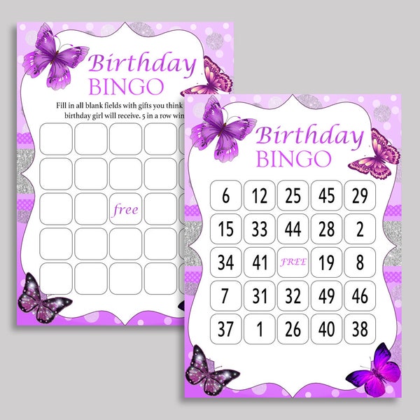 Purple Bingo - Etsy