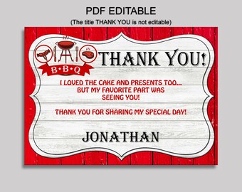 Cookout Thank You - Etsy