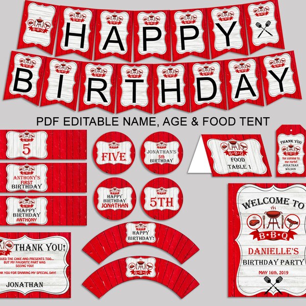 Grill Birthday Theme - Etsy