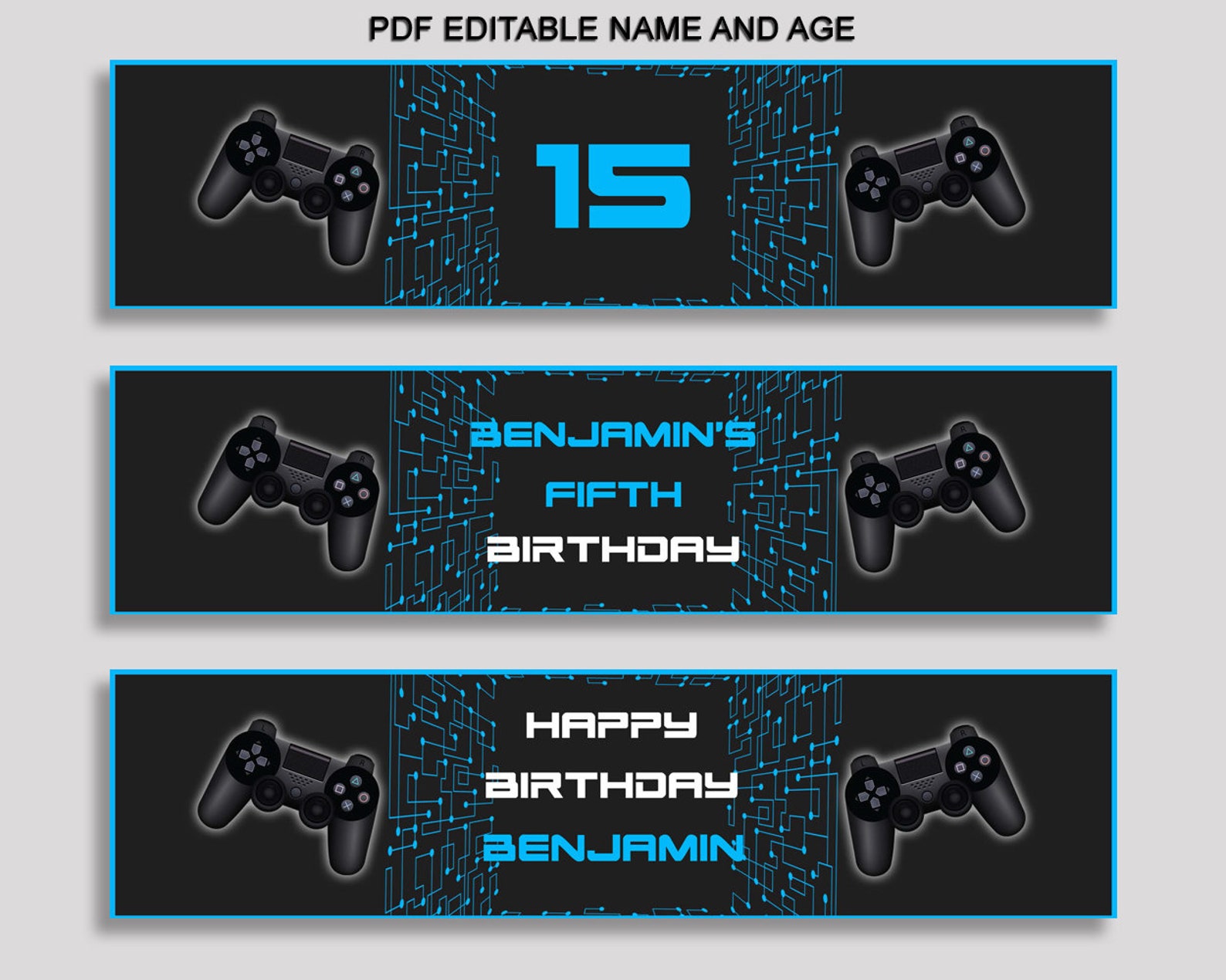 Printable Video Game Water Bottle Labels Video Game Bottle - Etsy