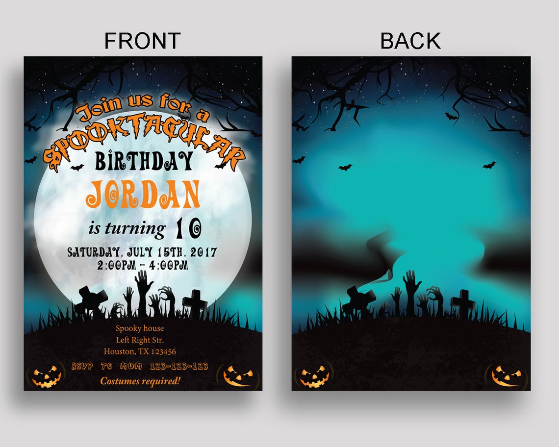 Spooktacular Birthday Invitation Spooktacular Birthday Party | Etsy